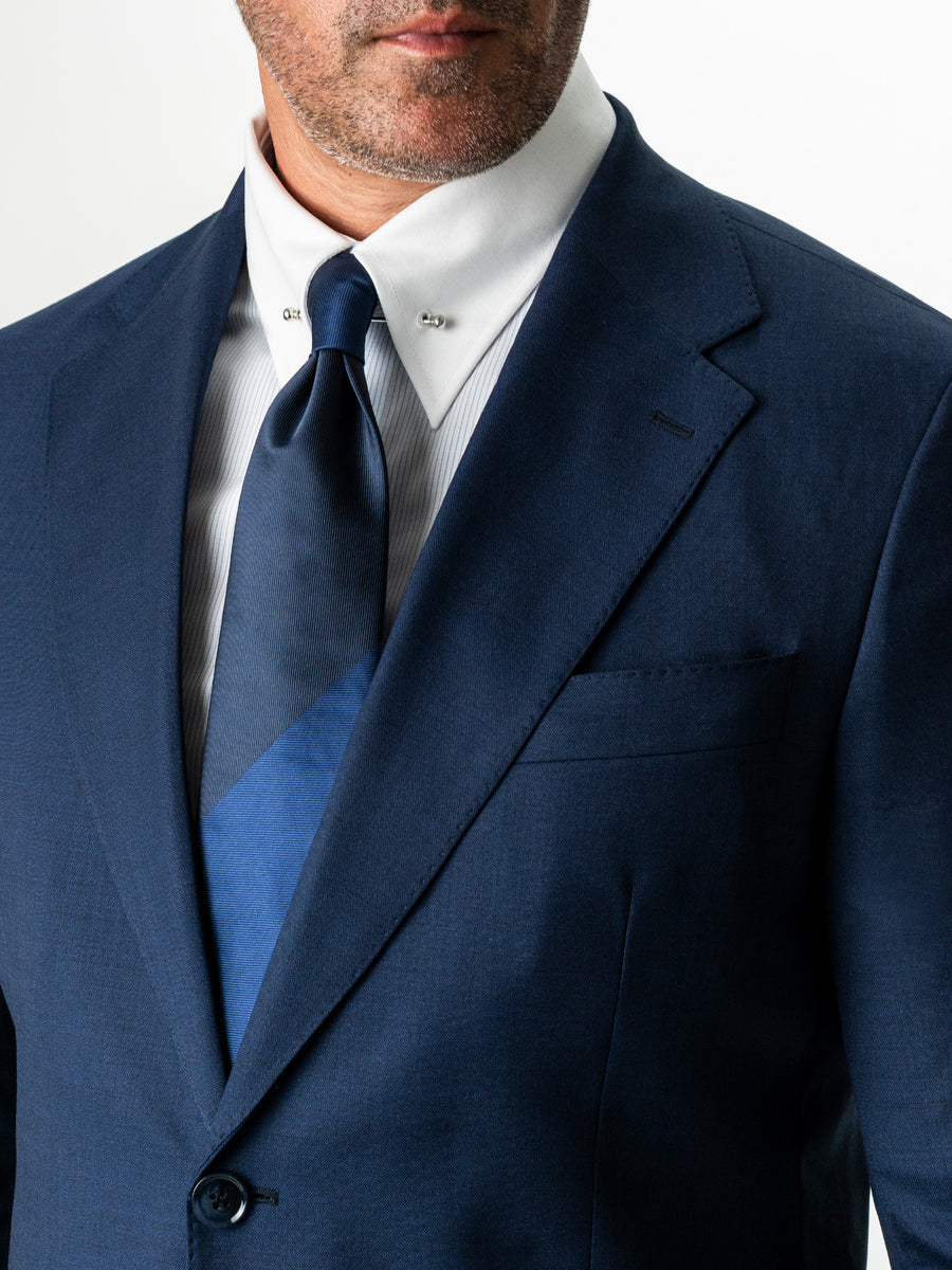 Costum Elegant Barbati Albastru Indigo 100% Lana Vitale Barberis All S