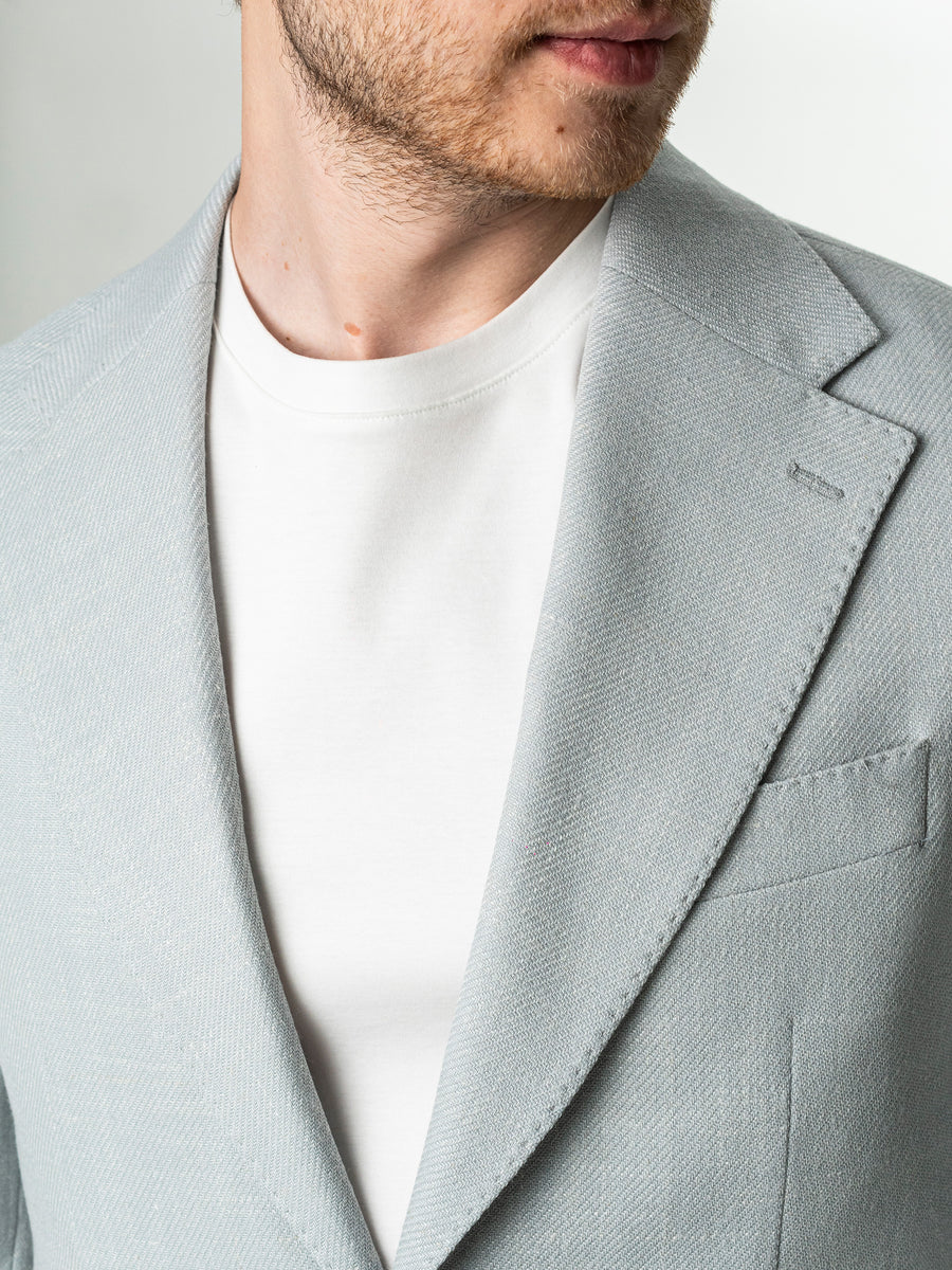 Sacou Barbati Gri Deschis Vara Necaptusit Lana Vitale Barberis BMan005