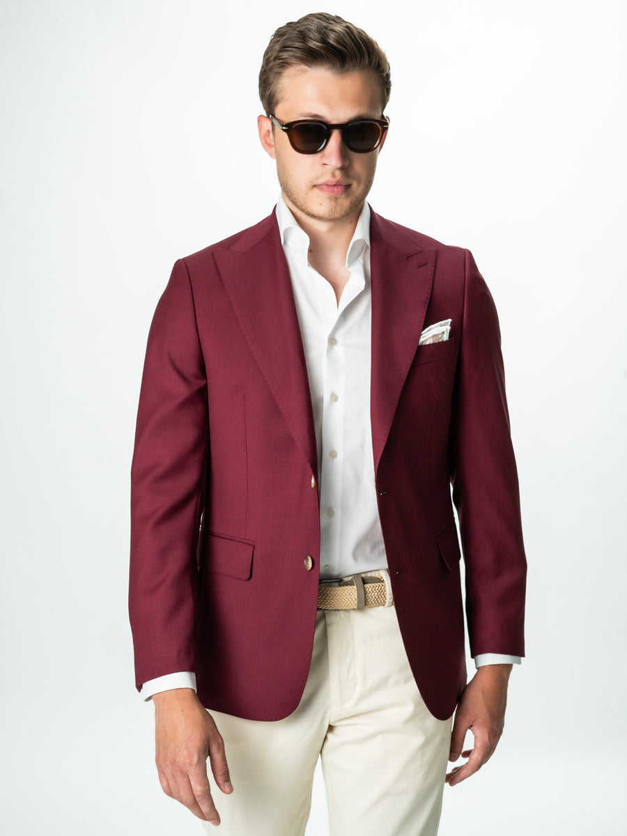 Sacou Barbati Rosu Visina Putreda Din Lana Vitale Barberis Bman0028