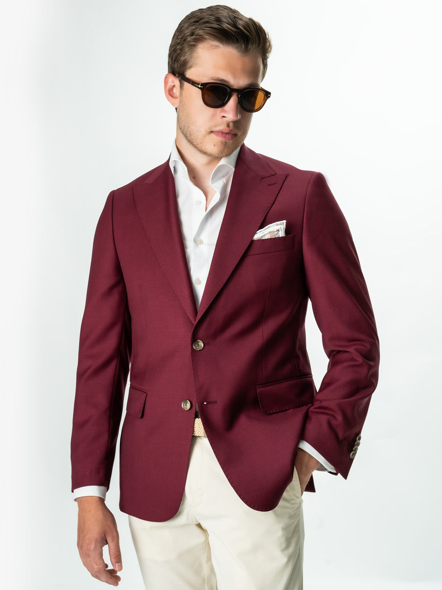 Sacou Barbati Rosu Visina Putreda Din Lana Vitale Barberis Bman0028