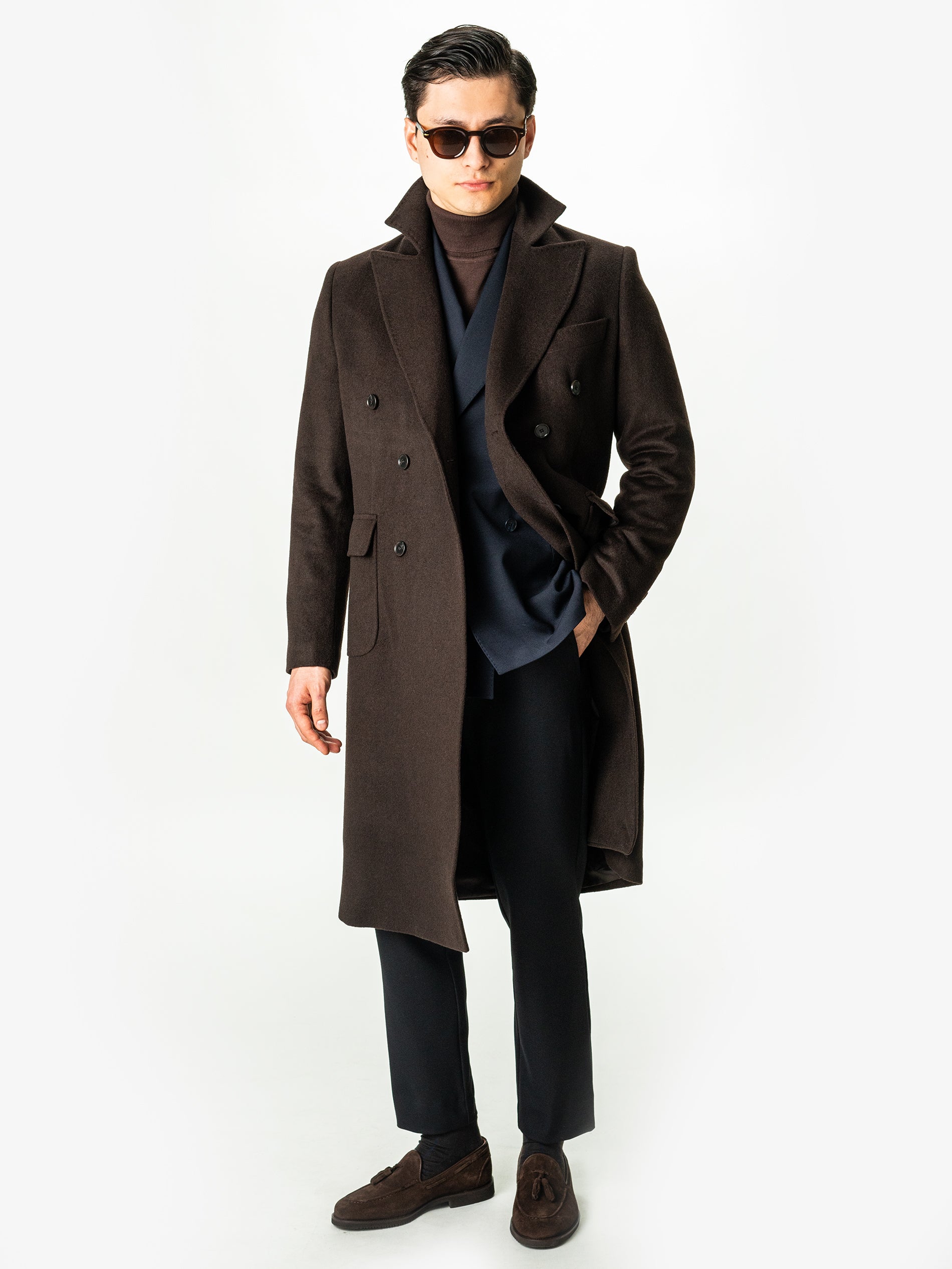 Palton Barbati Toamna-Iarna Maro Inchis Design Londonez BMan0002