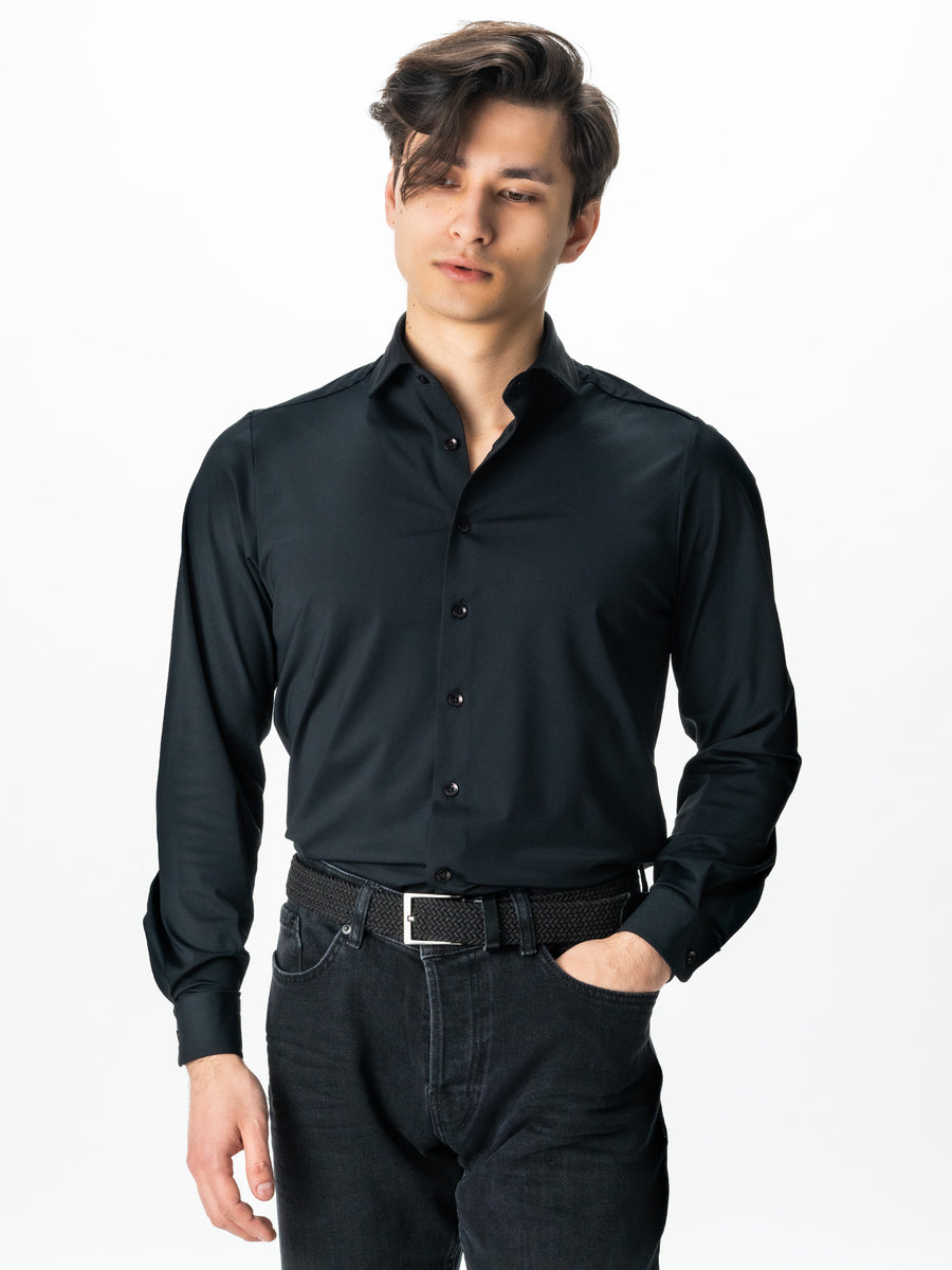 Camasa Premium Flexo Barbati Neagra All Season Modern Office&Business