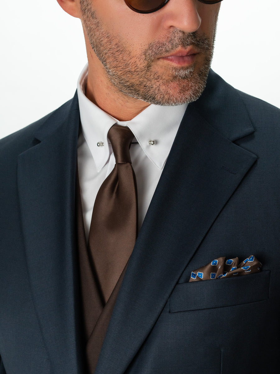 Costum Bleumarin Inchis Vara Barbati 100% Lana Vitale Barberis BMan000