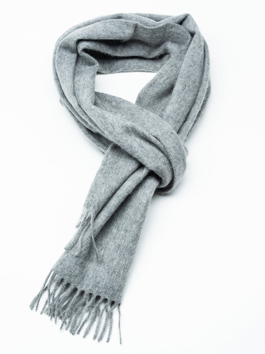 Esarfa Premium Barbati De Iarna Gri Tip Fular Din 100% Lână Merinos BM
